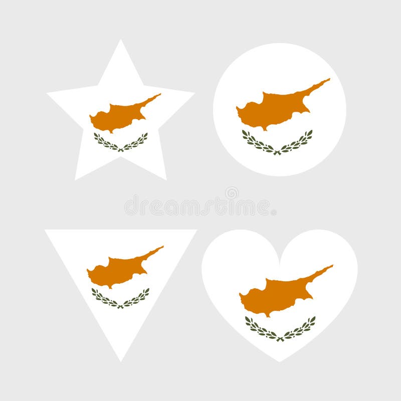 Cyprus Flag Vector Icons Set of Illustrations Stock Vector ...