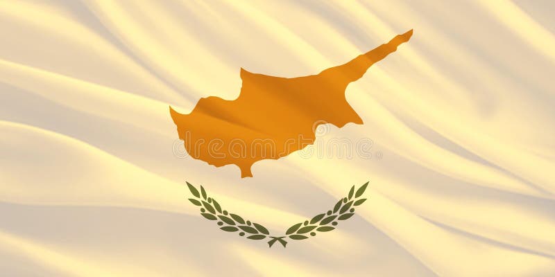 Cyprus Flag Waving in the Wind Stock Illustration - Illustration of ...