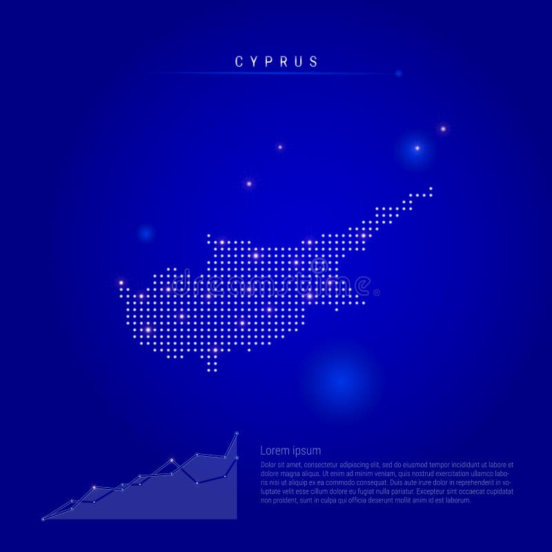 Cyprus Map in Dark Color, Oval Map with Neighboring Countries Stock ...