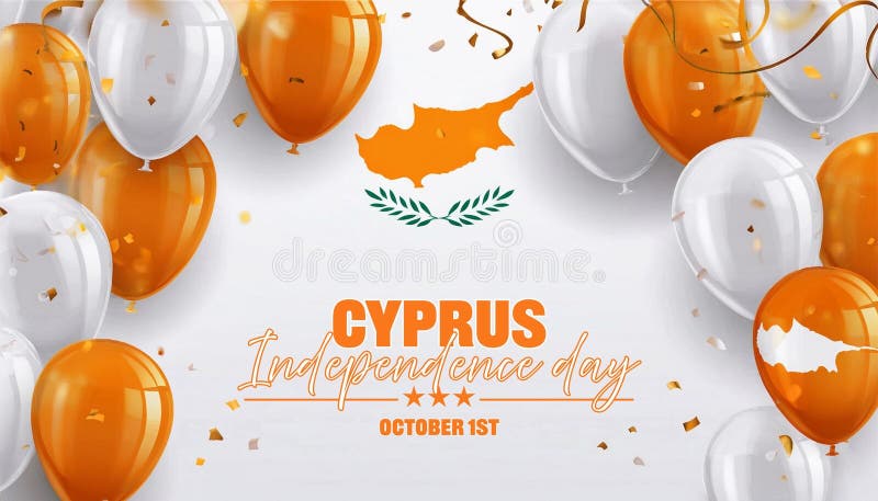 Cyprus Independence Day Poster Design Stock Illustration - Illustration ...