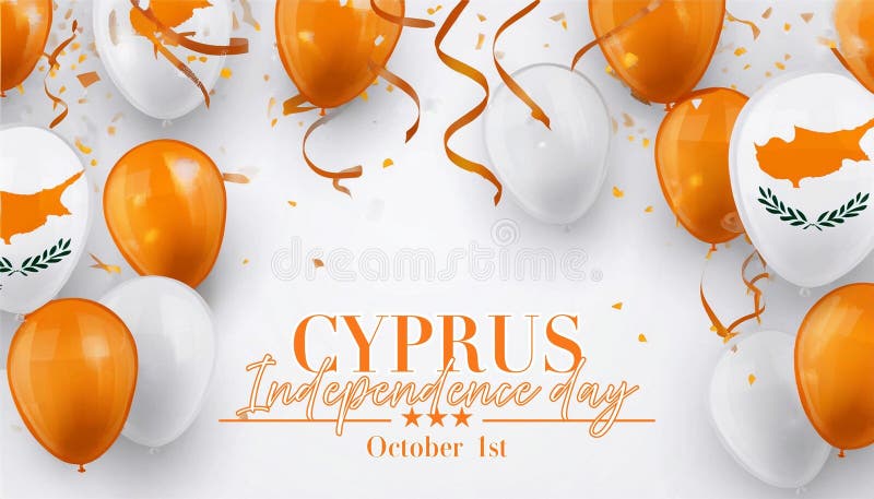 Cyprus Independence Day Poster Design Stock Illustration - Illustration ...
