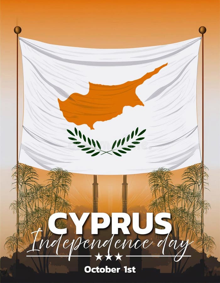Cyprus Independence Day Poster Design Stock Illustration - Illustration of brush, ensign: 332126719