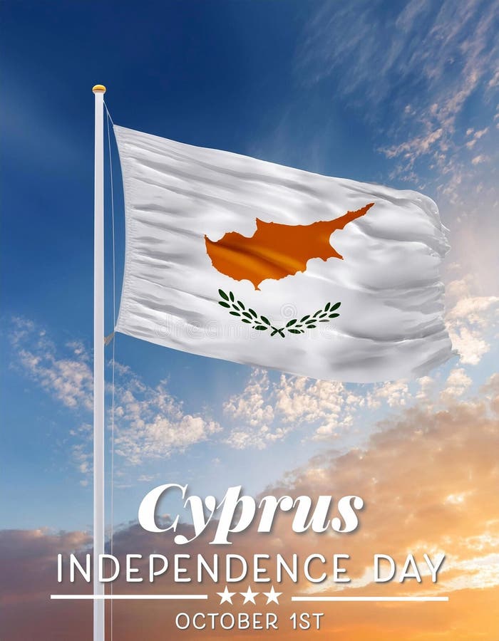 Cyprus Independence Day Poster Design Stock Illustration - Illustration ...