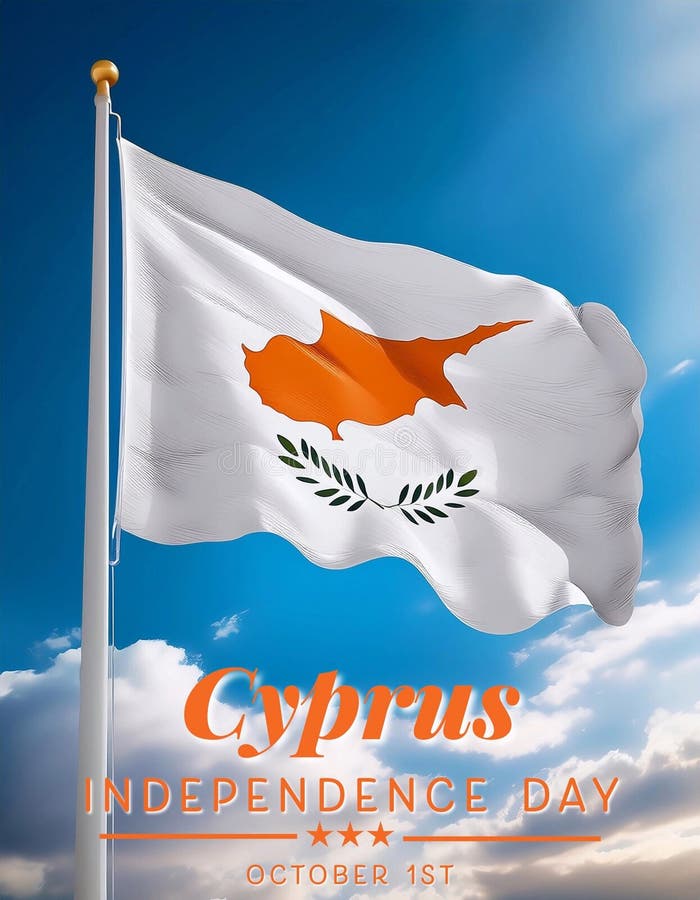 Cyprus Independence Day Poster Design Stock Illustration - Illustration ...