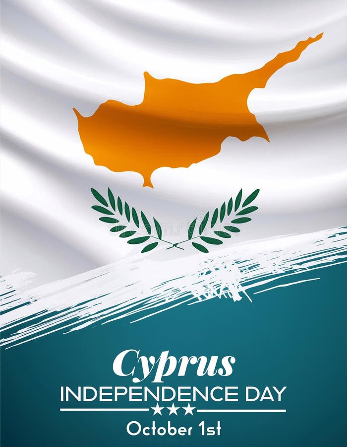 Cyprus Independence Day Poster Design Stock Illustration - Illustration ...