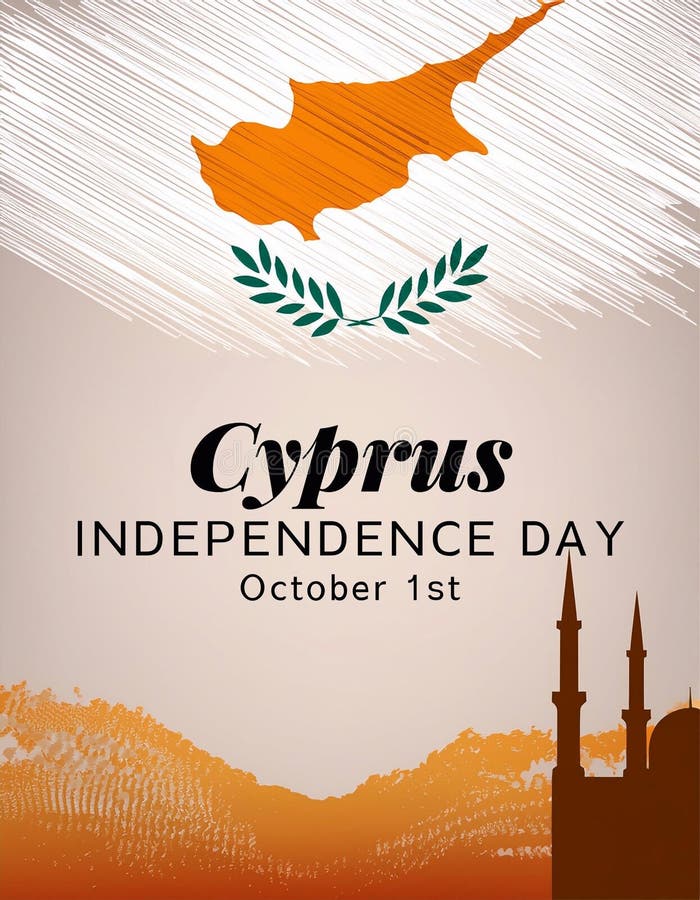 Cyprus Independence Day Poster Design Stock Illustration - Illustration ...