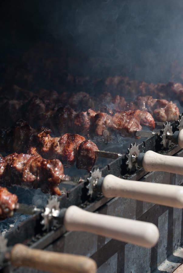 Cyprus pork kebab stock image. Image of grilled, gastronomy - 556845