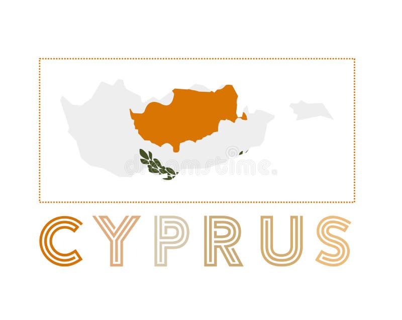 Cyprus Logo. Map of Cyprus with Country Name and. Stock Vector ...
