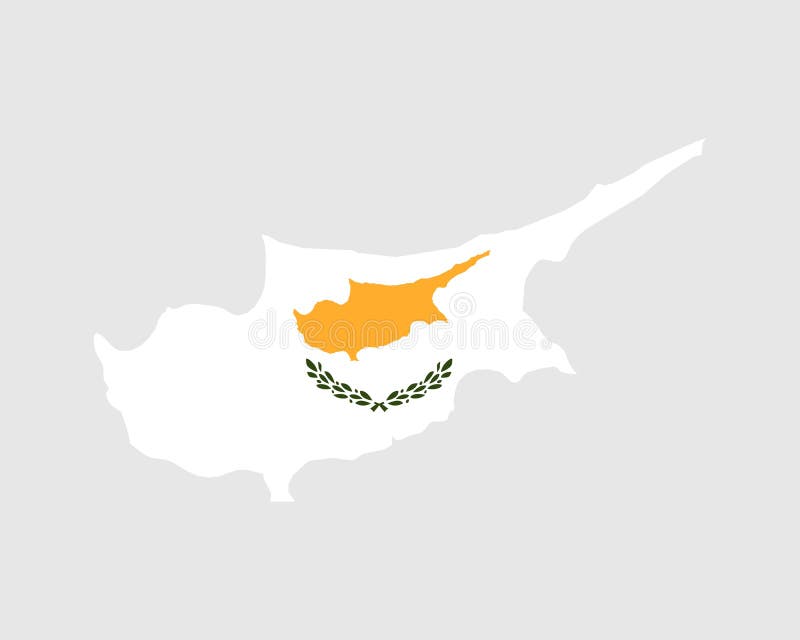 Cyprus Map Flag. Map of Cyprus with the Cypriot Country Banner Stock ...