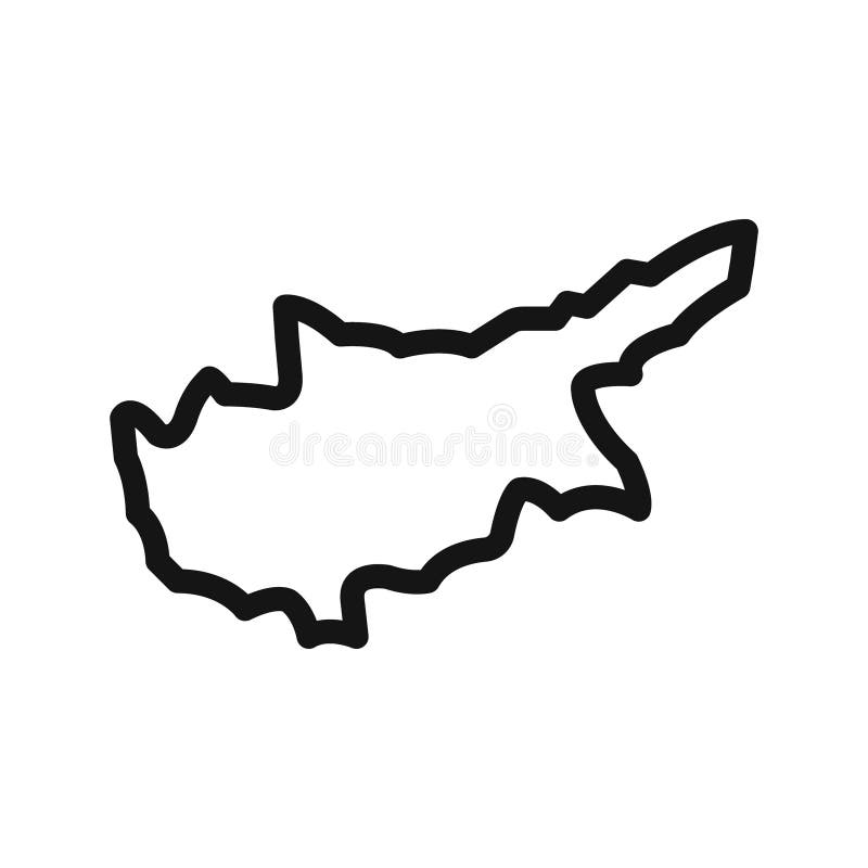 Cyprus Map Icon Linear Graphics Set Vector Stock Vector - Illustration ...