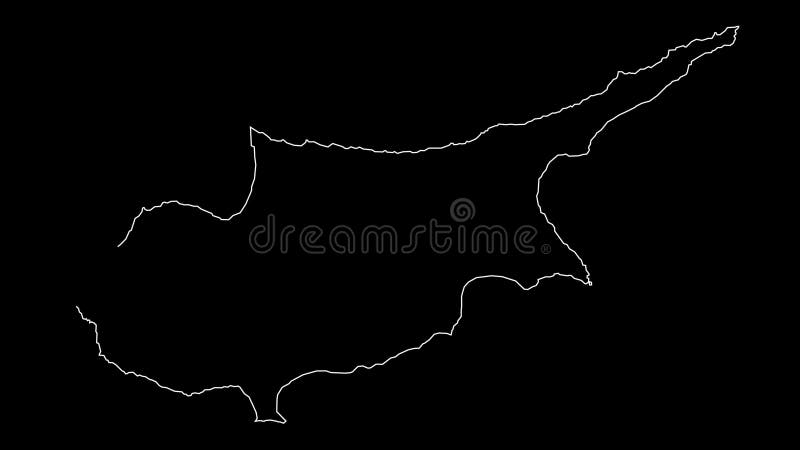 Cyprus Map Outline Animation Stock Video - Video of cyprus, simple ...