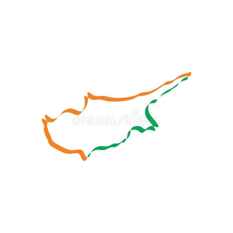 Cyprus Map Vector Icon Symbol Stock Vector - Illustration of border ...