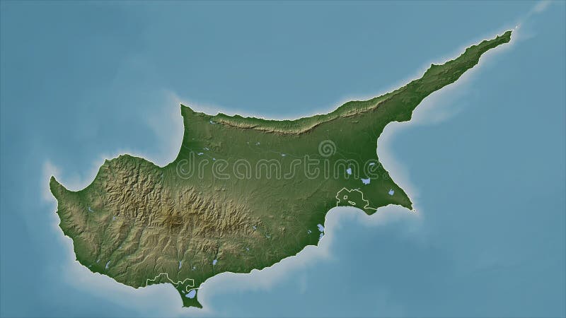 Cyprus outlined. Pale stock illustration. Illustration of nature ...