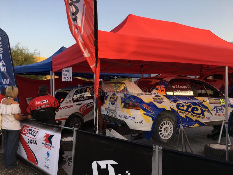 Cyprus Rally Pit stop editorial stock image. Image of motorsport - 96256234