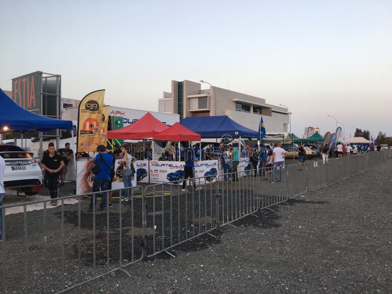 Cyprus Rally Pit stop editorial stock image. Image of short - 96257184