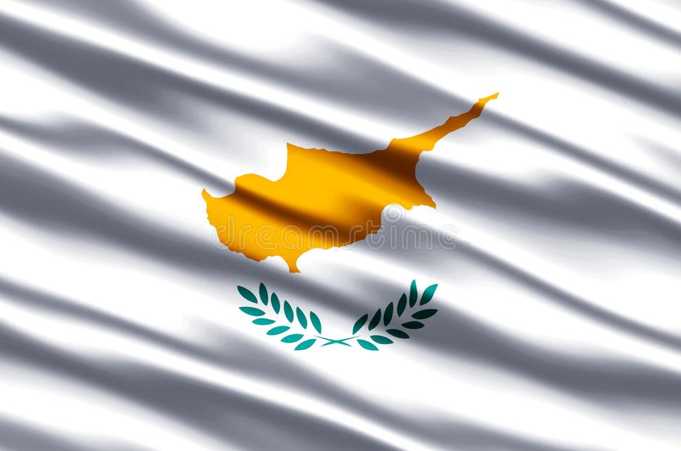 Cyprus Realistic Flag Illustration. Stock Illustration - Illustration ...