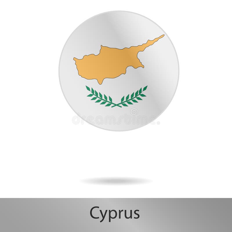 Cyprus Round Icon with Shadow Stock Illustration - Illustration of ...