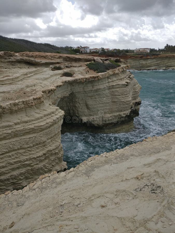 Cyprus stock photo. Image of waves, cliffs, cyprus, boat - 132596970