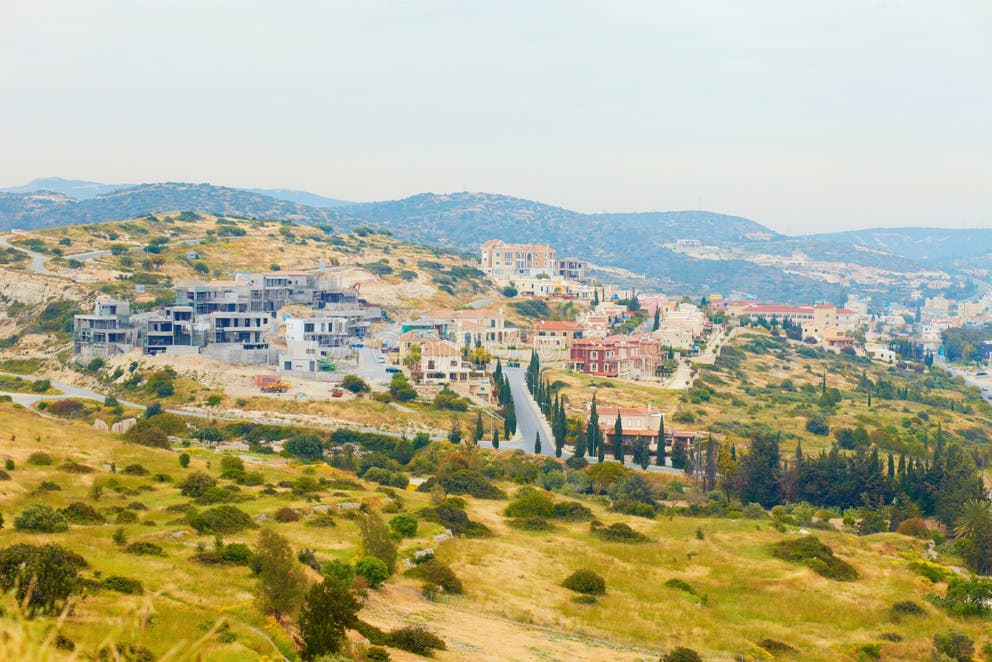 Cyprus in the spring stock photo. Image of hills, town - 24454900