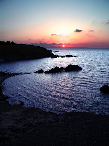 Cyprus sunset stock image. Image of shore, cyprus, mediterranean - 93795