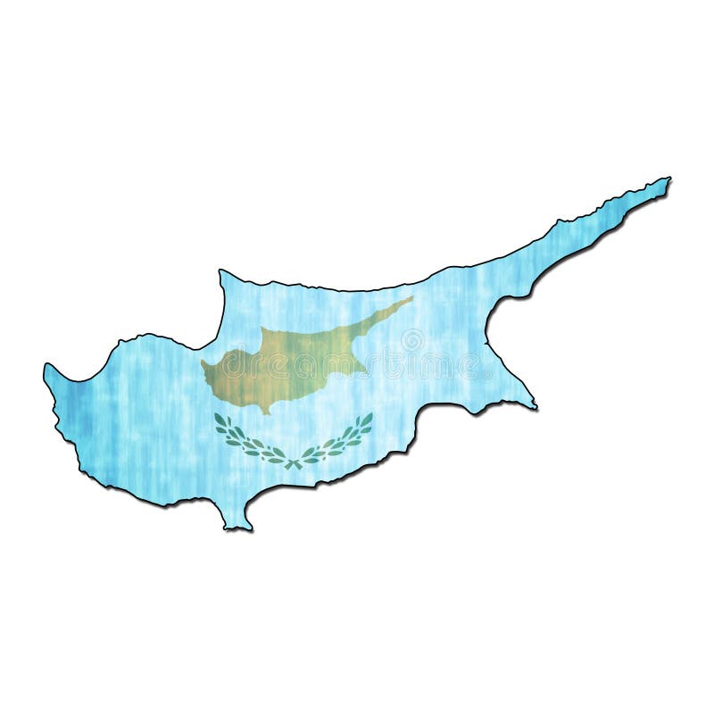 Cyprus territory with flag stock photo. Image of country - 191435838