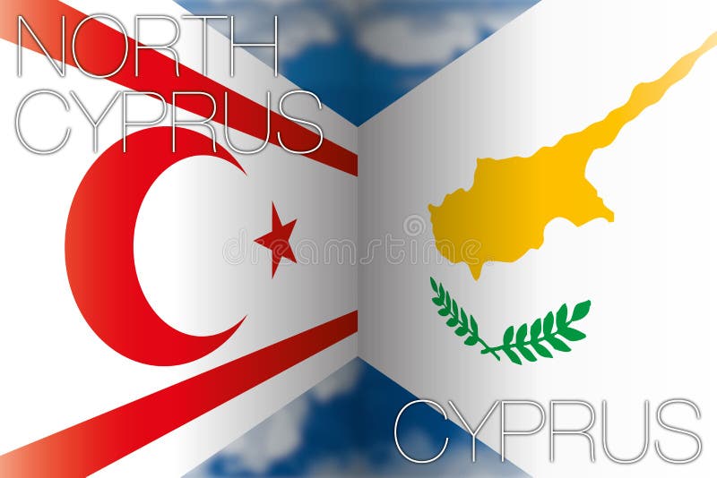 Cyprus versus Noord-Cyprus stock illustratie. Illustration of dossier ...