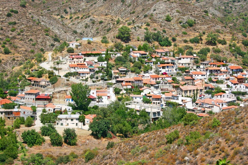 Cyprus village stock image. Image of blue, nature, scene - 16448495