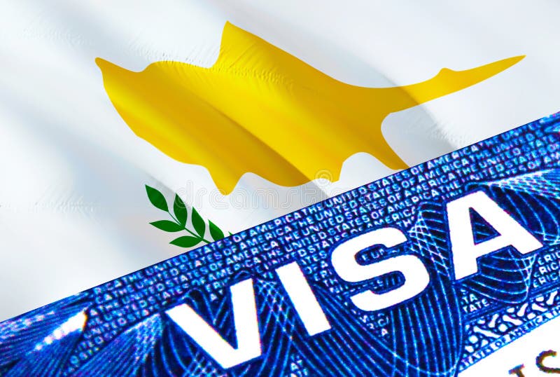 Passport With Cyprus Visa And Stamps Stock Image - Image of consulate ...