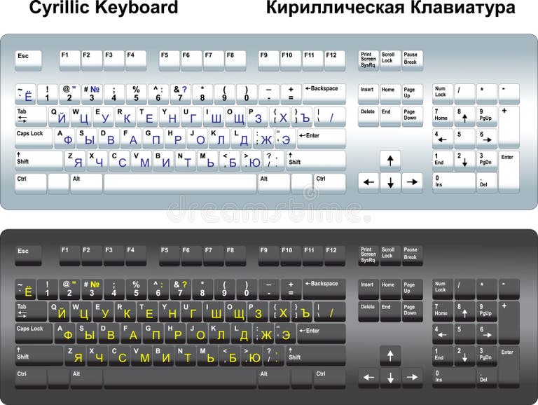 Cyrillic Keyboard Layout Stock Illustrations – 9 Cyrillic Keyboard ...