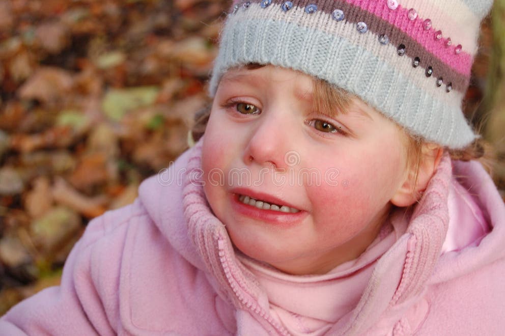 Cyring Girl stock image. Image of crying, wooly, jacket - 7285295