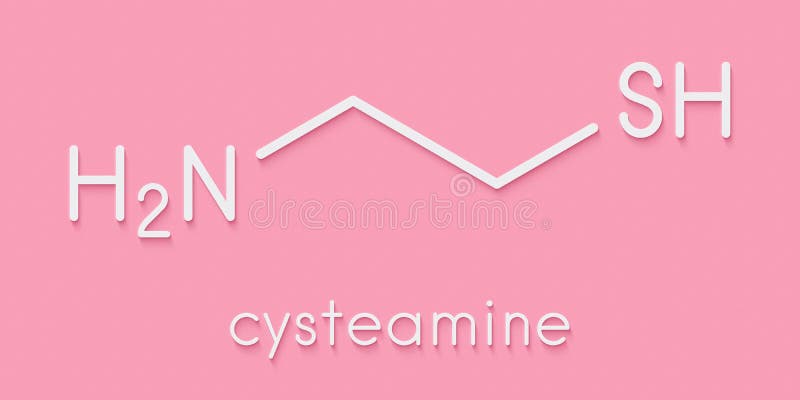 Cysteamine Drug Molecule. Skeletal Formula. Stock Illustration ...