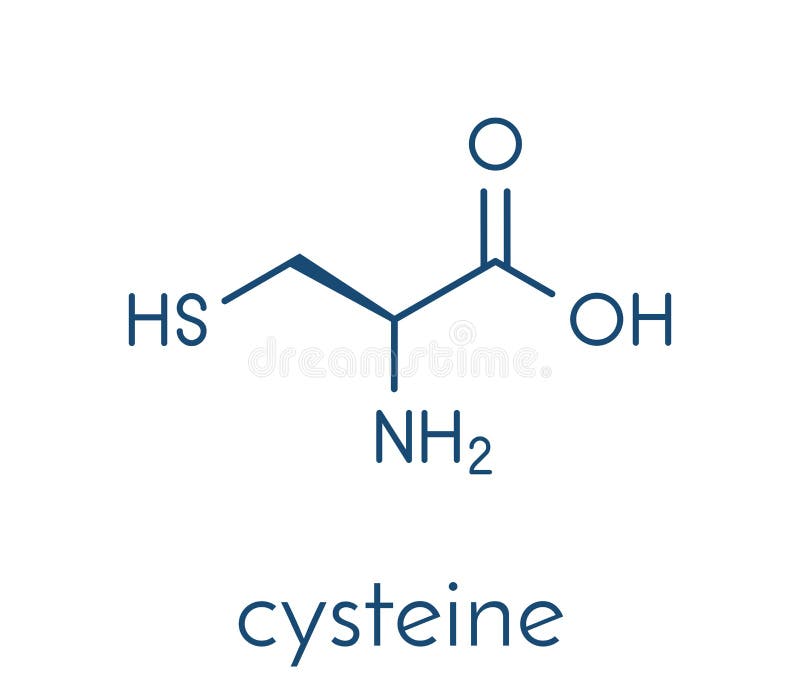 Cysteine L-cysteine, Cys, C Amino Acid Molecule Stock Illustration ...