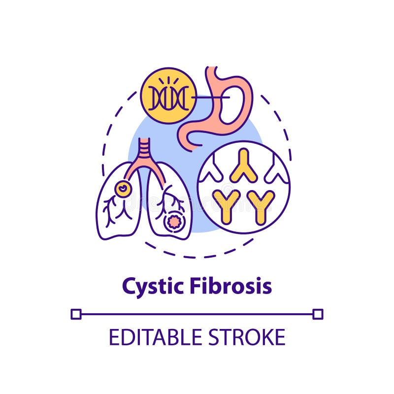 Cystic Fibrosis Red Gradient Concept Icon Stock Vector - Illustration ...