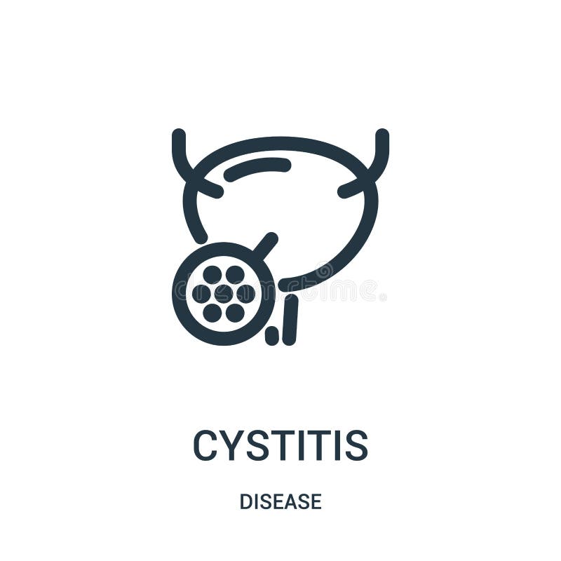 Cystitis Icon Vector from Disease Collection. Thin Line Cystitis ...