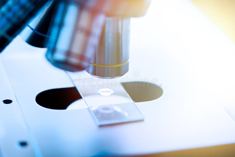 Close-up of Microscopes at Laboratory Stock Image - Image of ...
