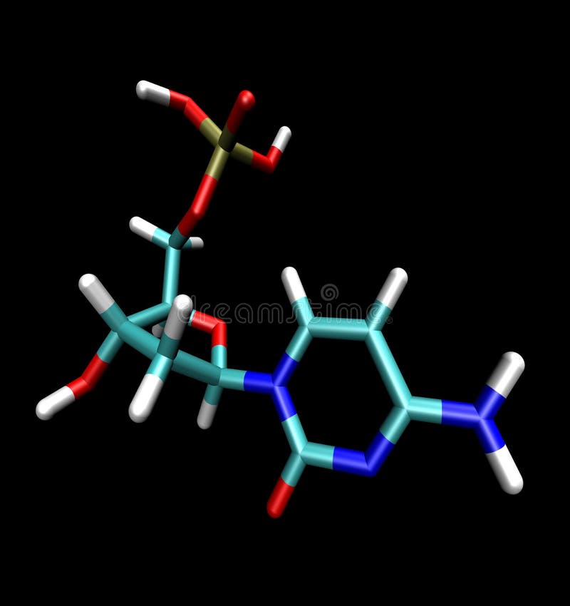 Cytosin stock abbildung. Illustration von schwarzes, genom - 3683090