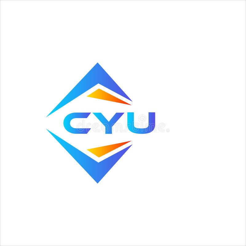 CYU Abstract Technology Logo Design on White Background. CYU Creative ...