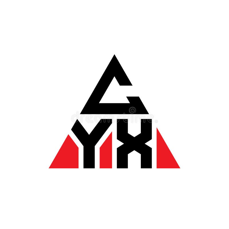 CYX Triangle Letter Logo Design with Triangle Shape. CYX Triangle Logo ...