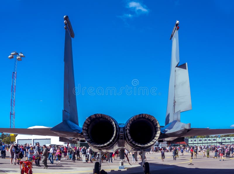 Fighter Plane with Two Jet Engines Stock Photo - Image of aircraft ...