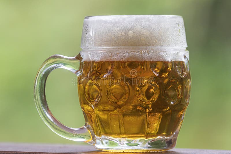 Czech Beer in a Typical Pint Glass Stock Photo - Image of drink, life ...