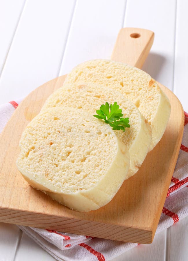 Czech bread dumplings stock photo. Image of cooked, sliced - 31213438