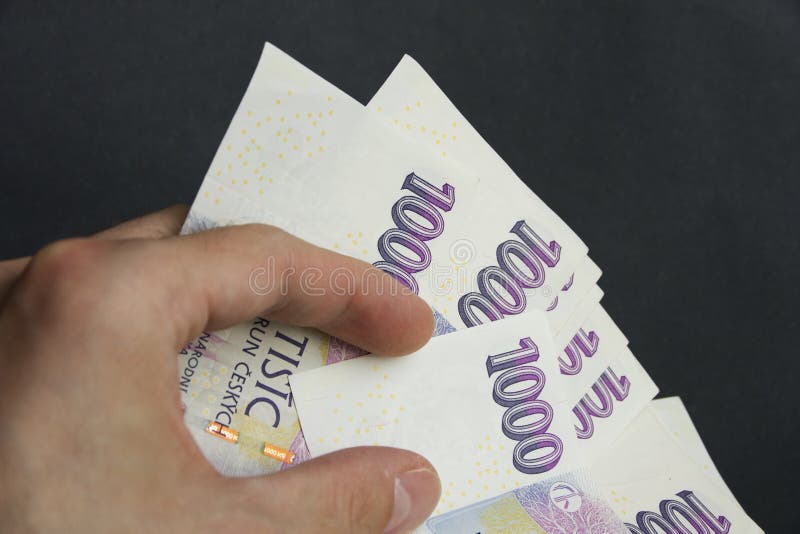 Czech crown counting stock image. Image of destination - 78249161