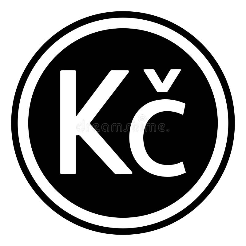 Czech Crown Currency Czech Republic Vector Krone Coin Stock Vector ...
