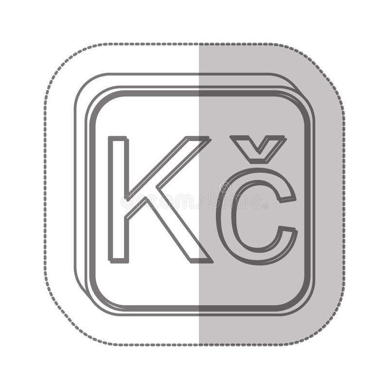 Czech Crown Currency Symbol Icon Stock Illustration - Illustration of ...