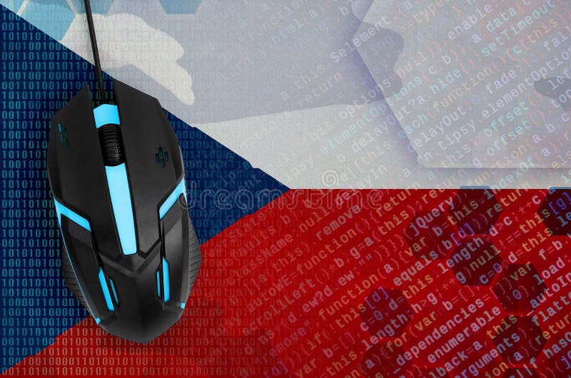 Czech Flag and Computer Mouse. Digital Threat, Illegal Actions on the ...