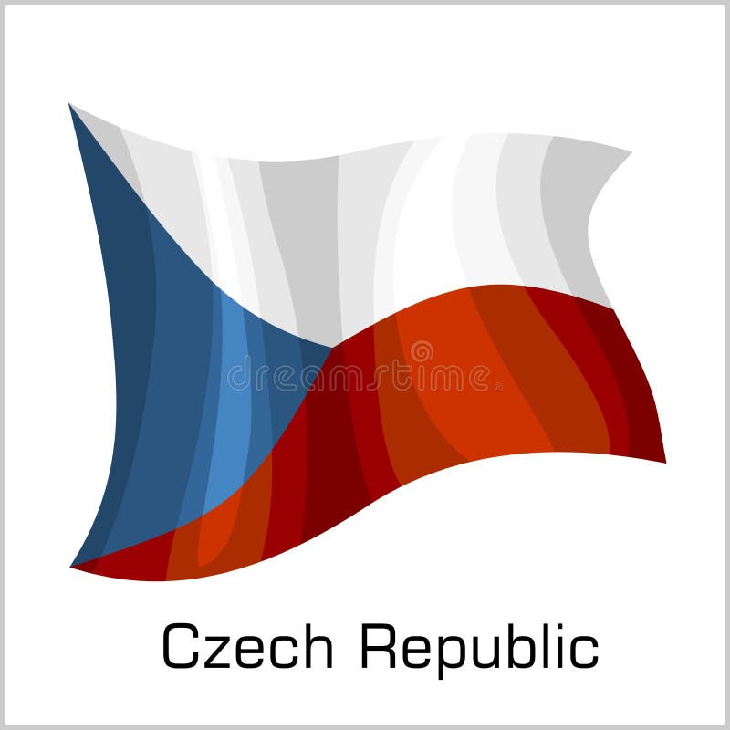 Czech Flag, Flag of Czech Republic Vector Illustration Stock Vector ...