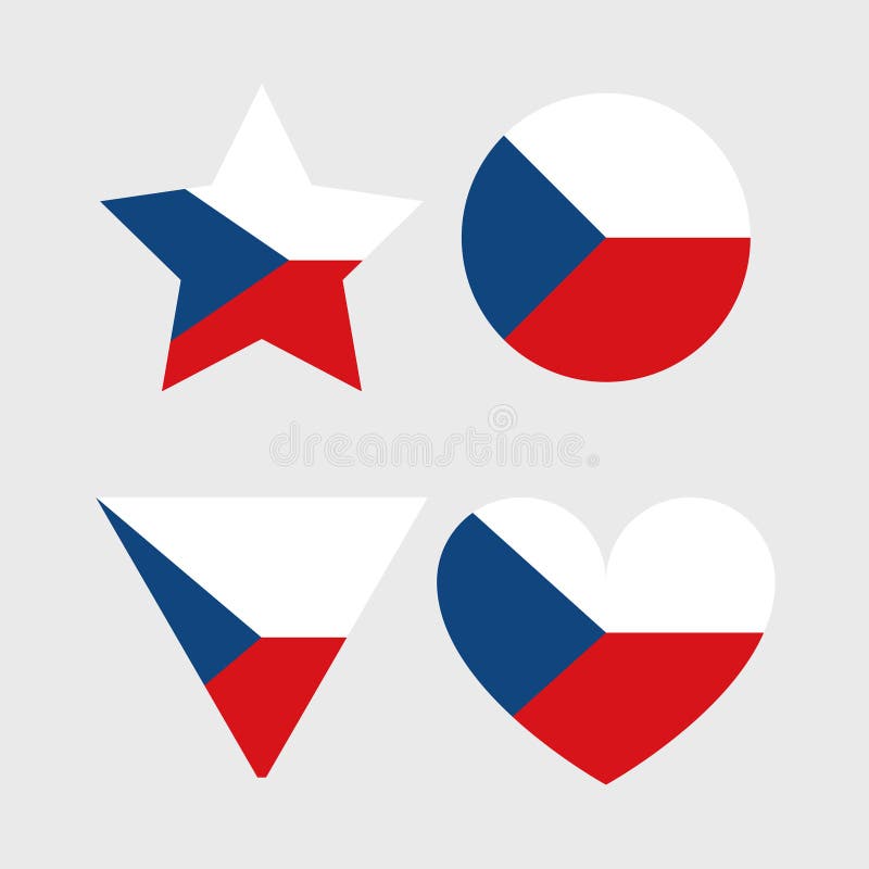 Czech Flag Vector Icons Set of Illustrations Stock Vector ...