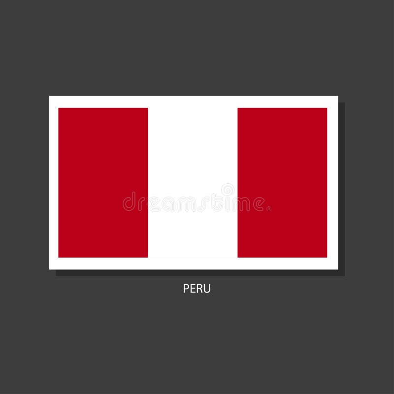 Peru Flag Vector Square Icon on Black Background Stock Vector ...