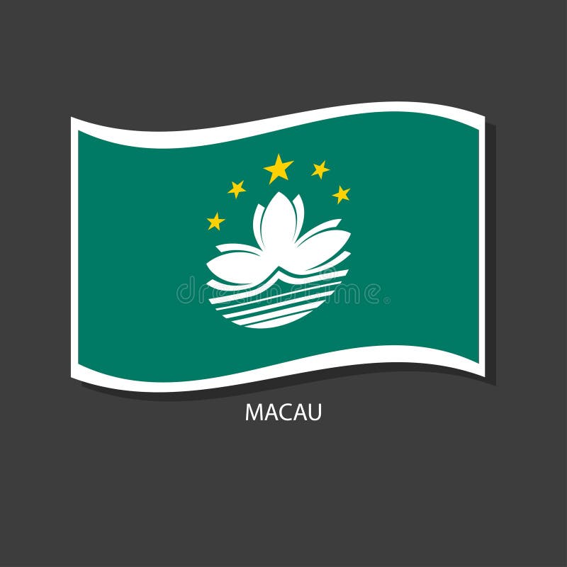 Macau Flag Vector Version Waving Flags Stock Vector - Illustration of ...