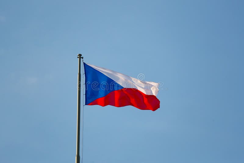 Czech Flag in the Wind stock photo. Image of simple, republic - 93442868